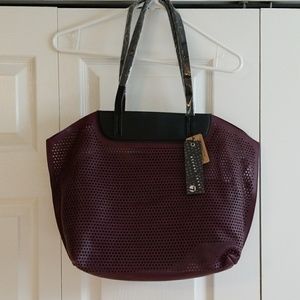 Bags | Street Level Maroon Tote With Inside Extra Bag | Poshmark